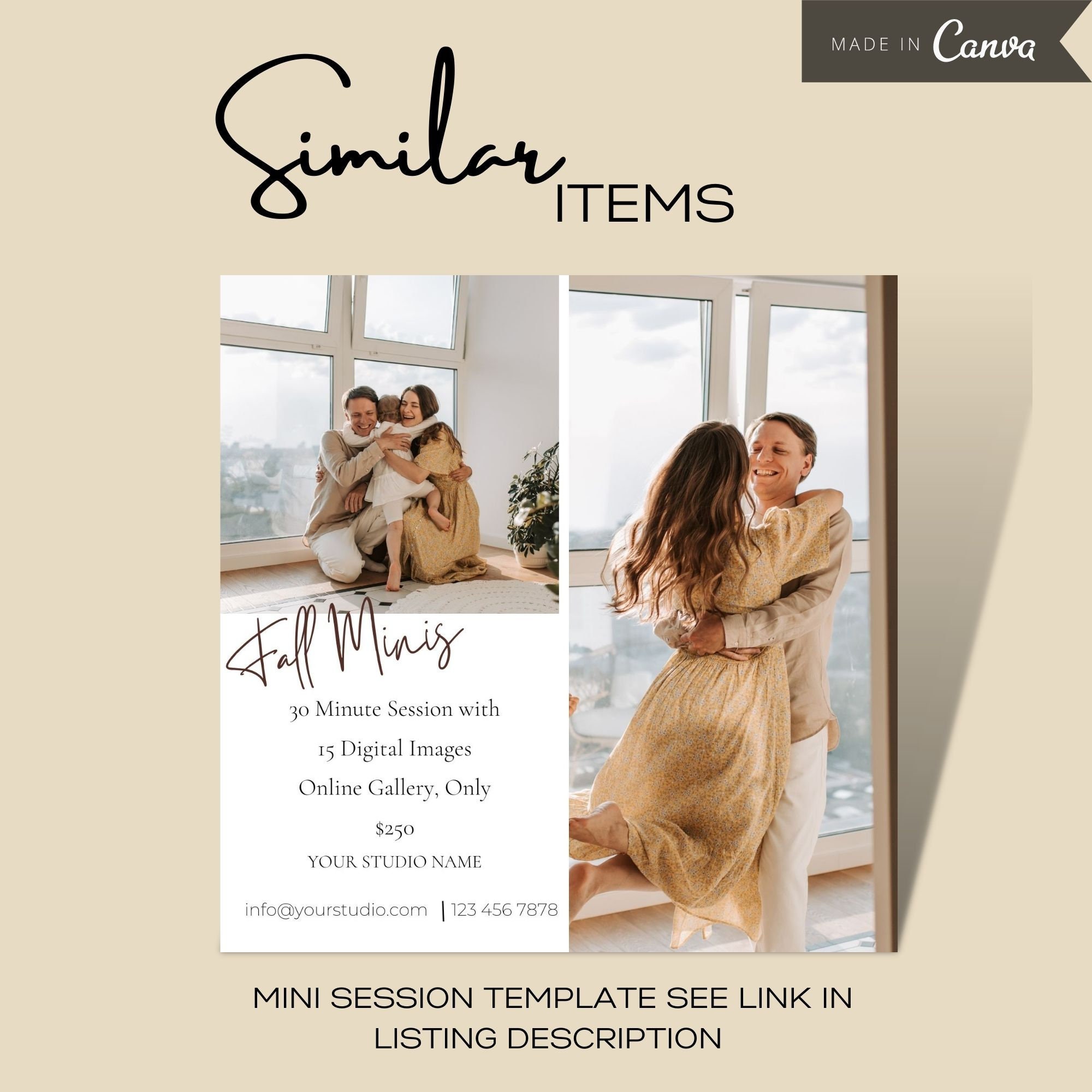 Mom and Me Mini Session Template, Editable Canva Mothers Day Mini ...