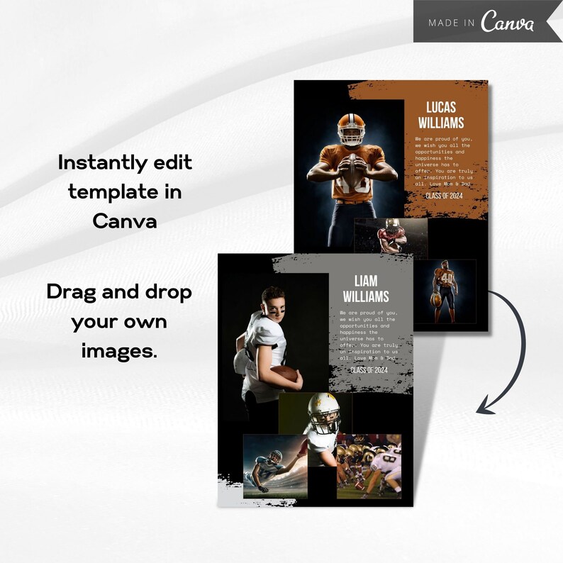 Senior Yearbook AD Template Half Page/ Full Page, Sports Theme ...