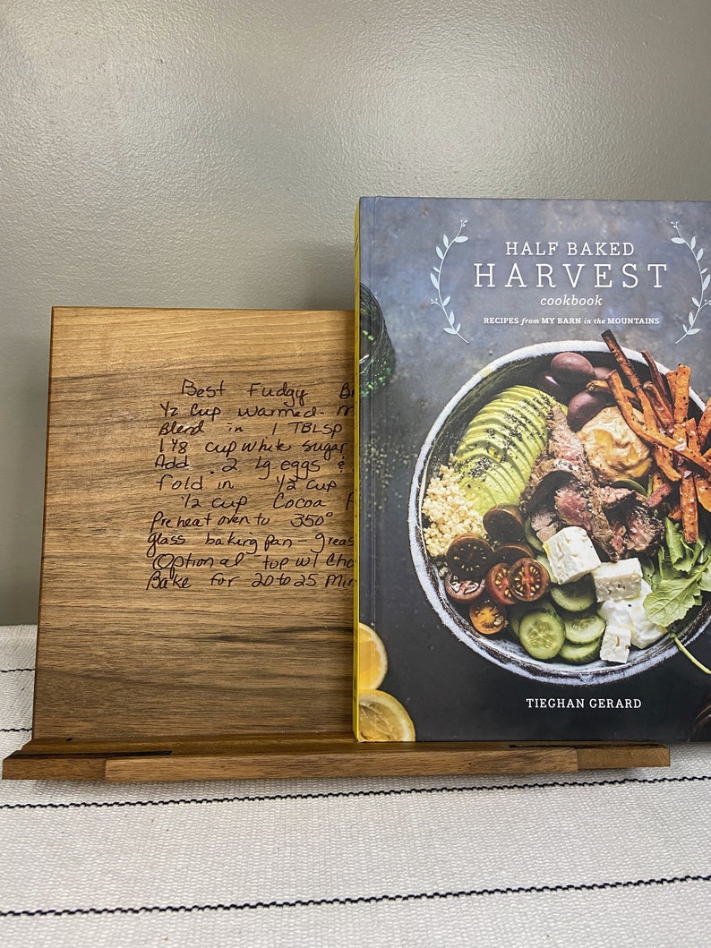 Personalized Recipe Holder Stand Cookbook With Handwritten | Etsy