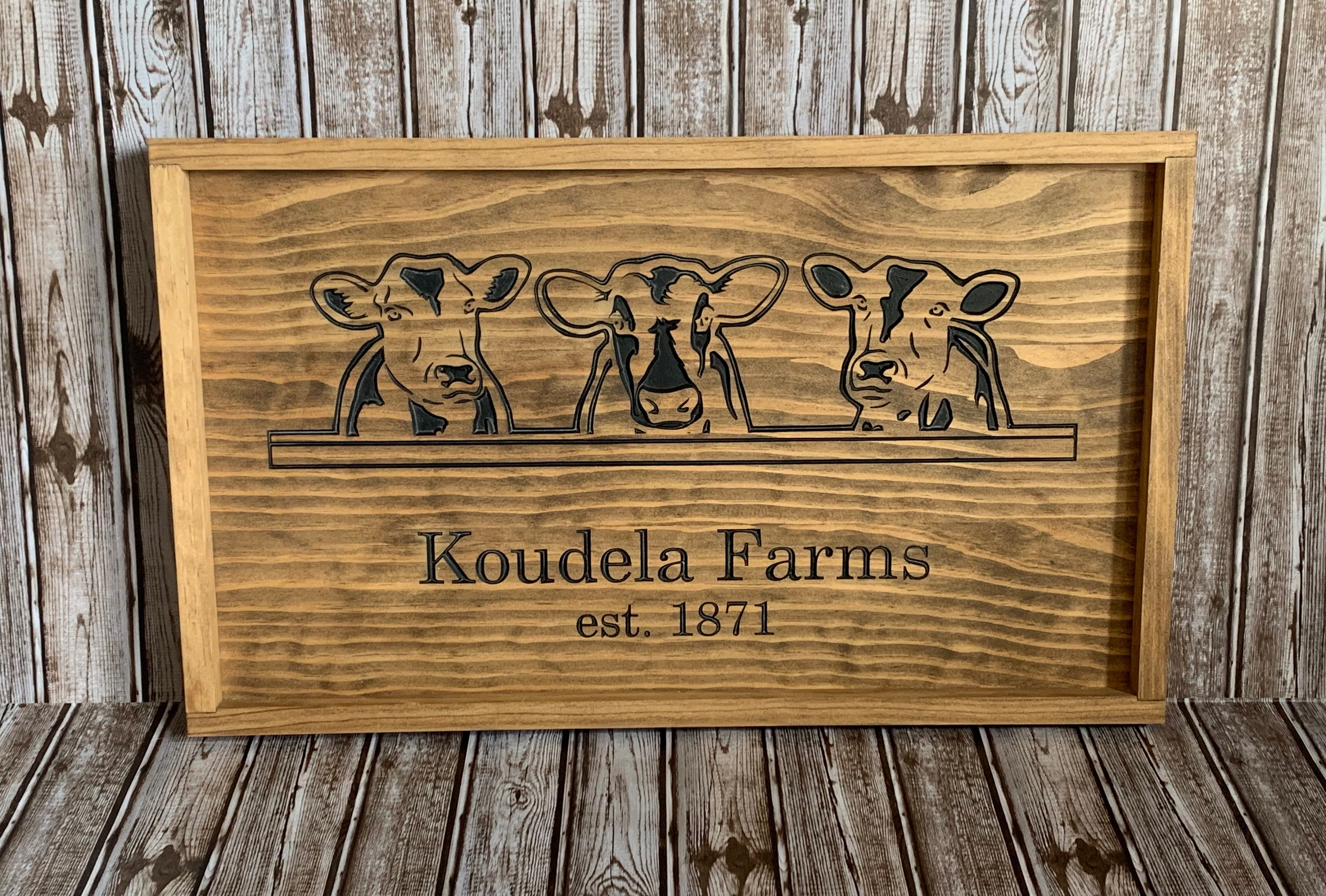 Letrero de vaca personalizado Letrero de rancho Letrero de granja ...
