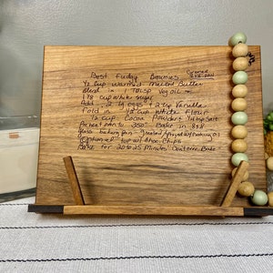 Personalized Recipe Holder Stand Cookbook With Handwritten - Etsy