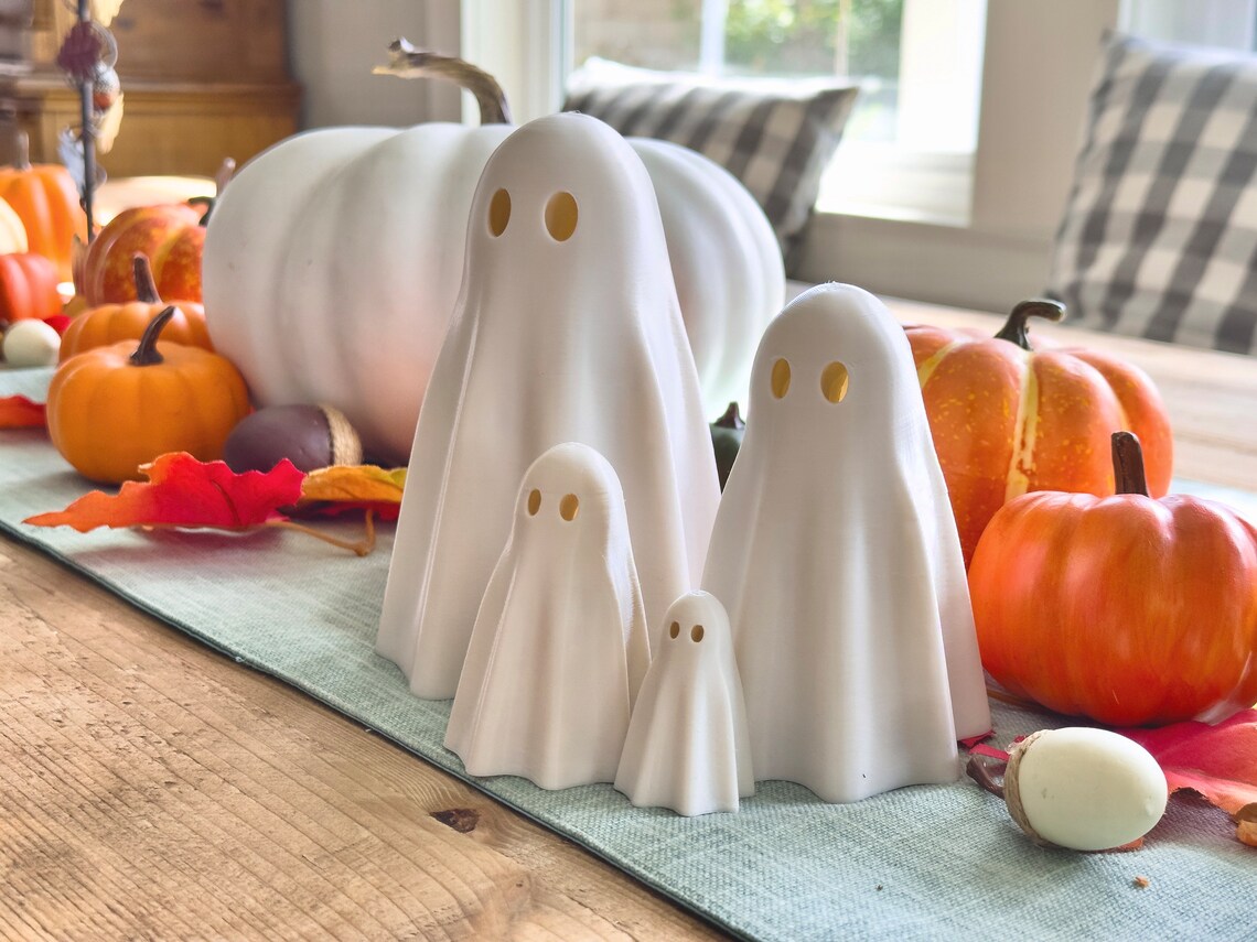 Adorable Posable 3d Printed Ghost With Pop up Legs With Shoes, Printed ...
