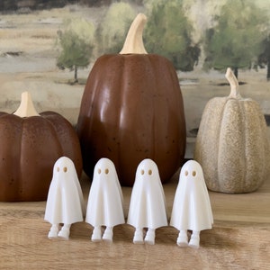 Adorable Posable 3d Printed Ghost With Pop up Legs With Shoes, Printed ...