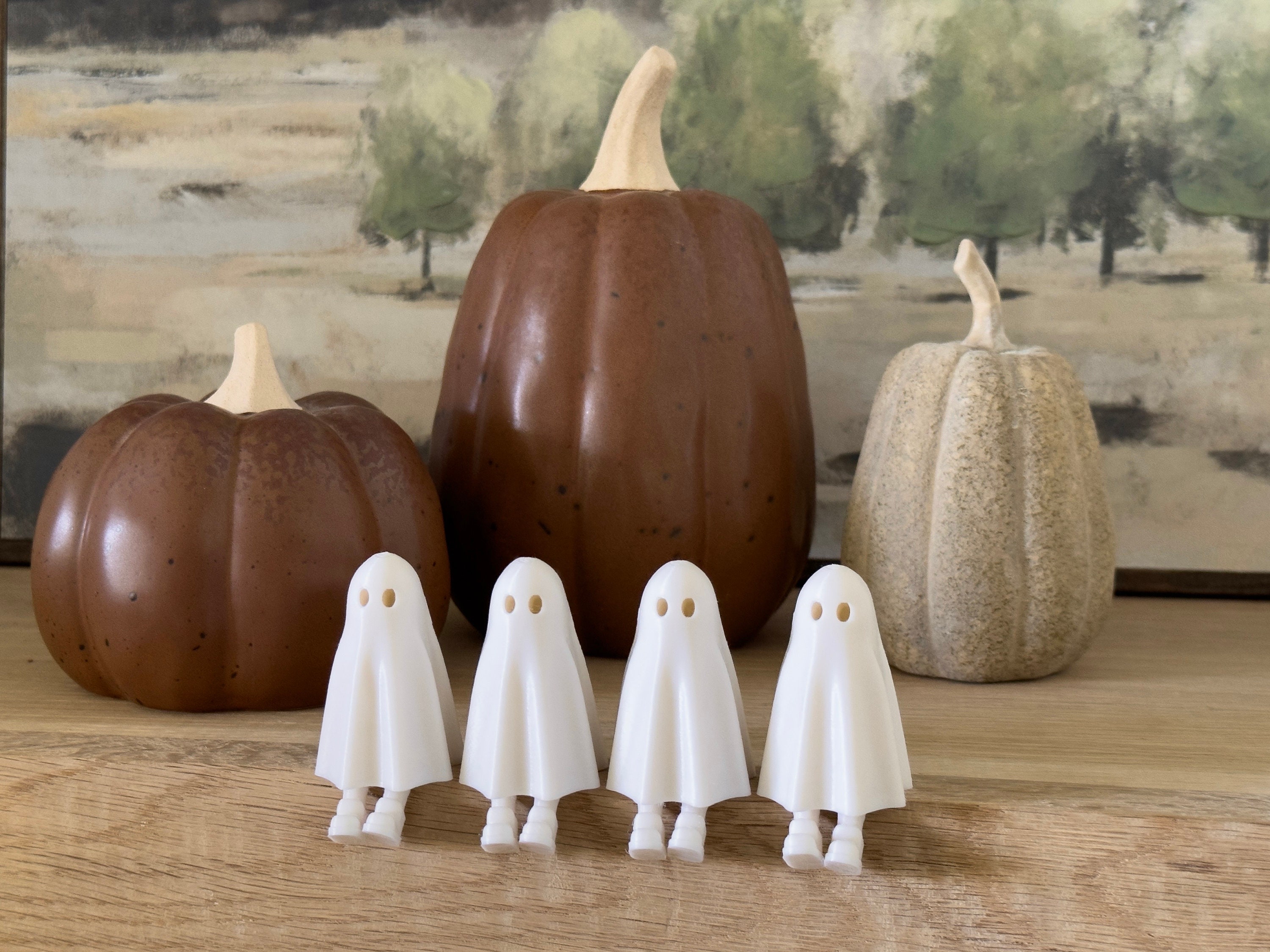 Adorable Posable 3d Printed Ghost With Pop up Legs With Shoes, Printed ...