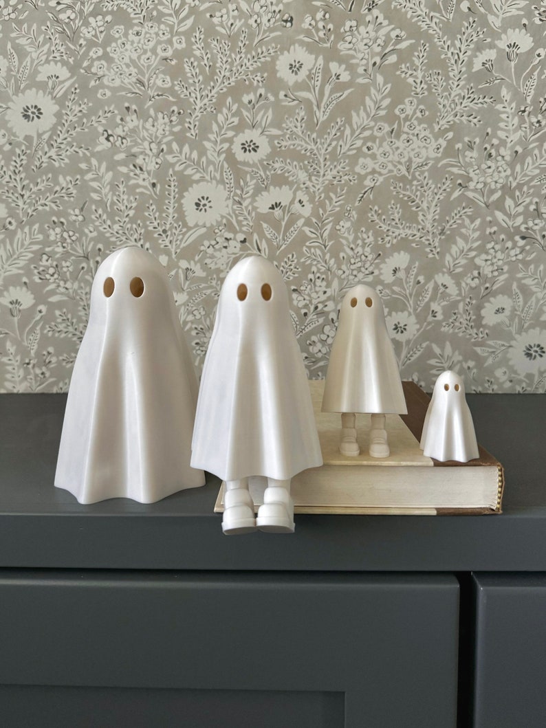 Adorable Posable 3d Printed Ghost With Pop up Legs With Shoes, Printed ...