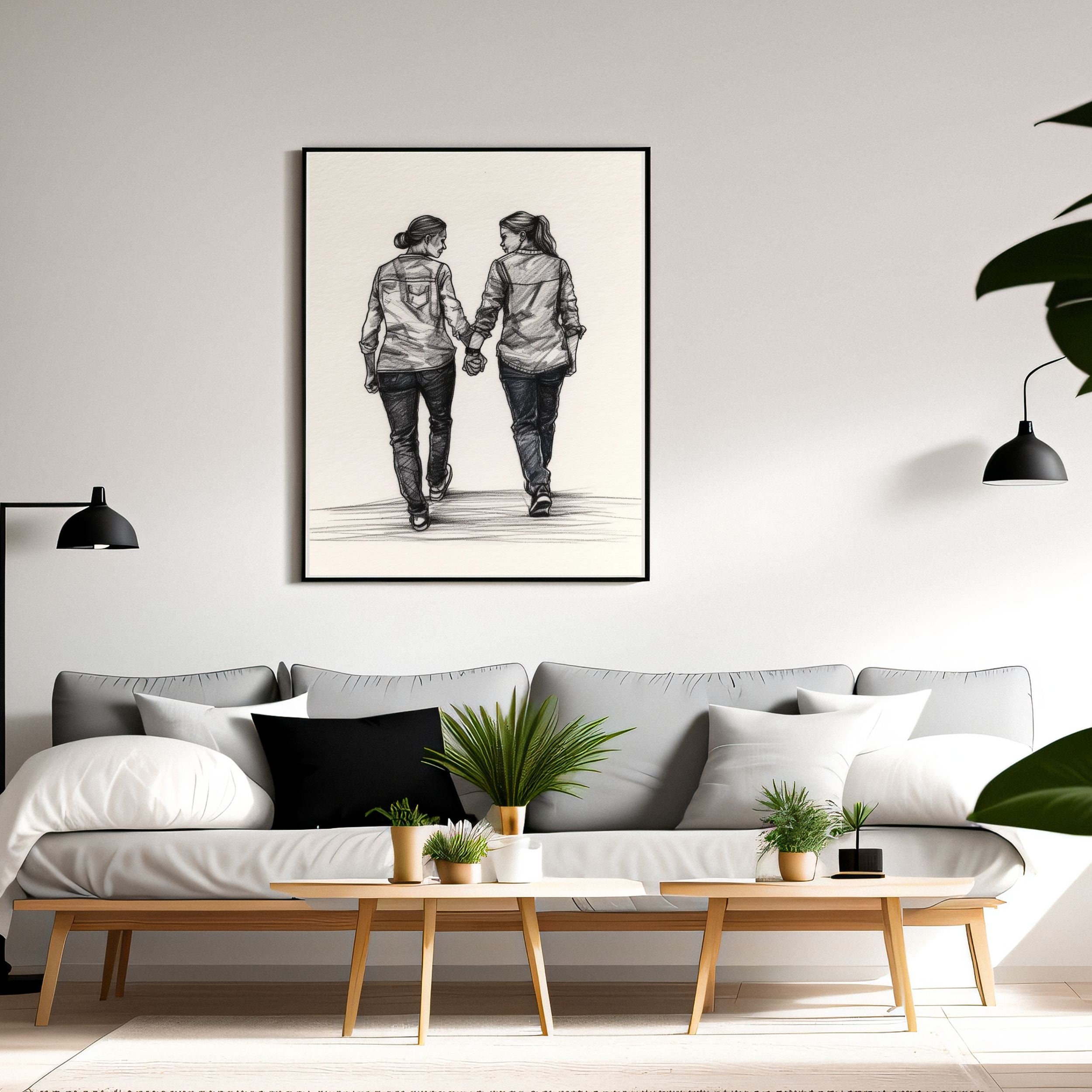 Girls Holding Hands, Digital Download for Printing in PDF Format ...