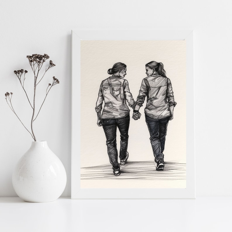 Girls Holding Hands, Digital Download for Printing in PDF Format ...