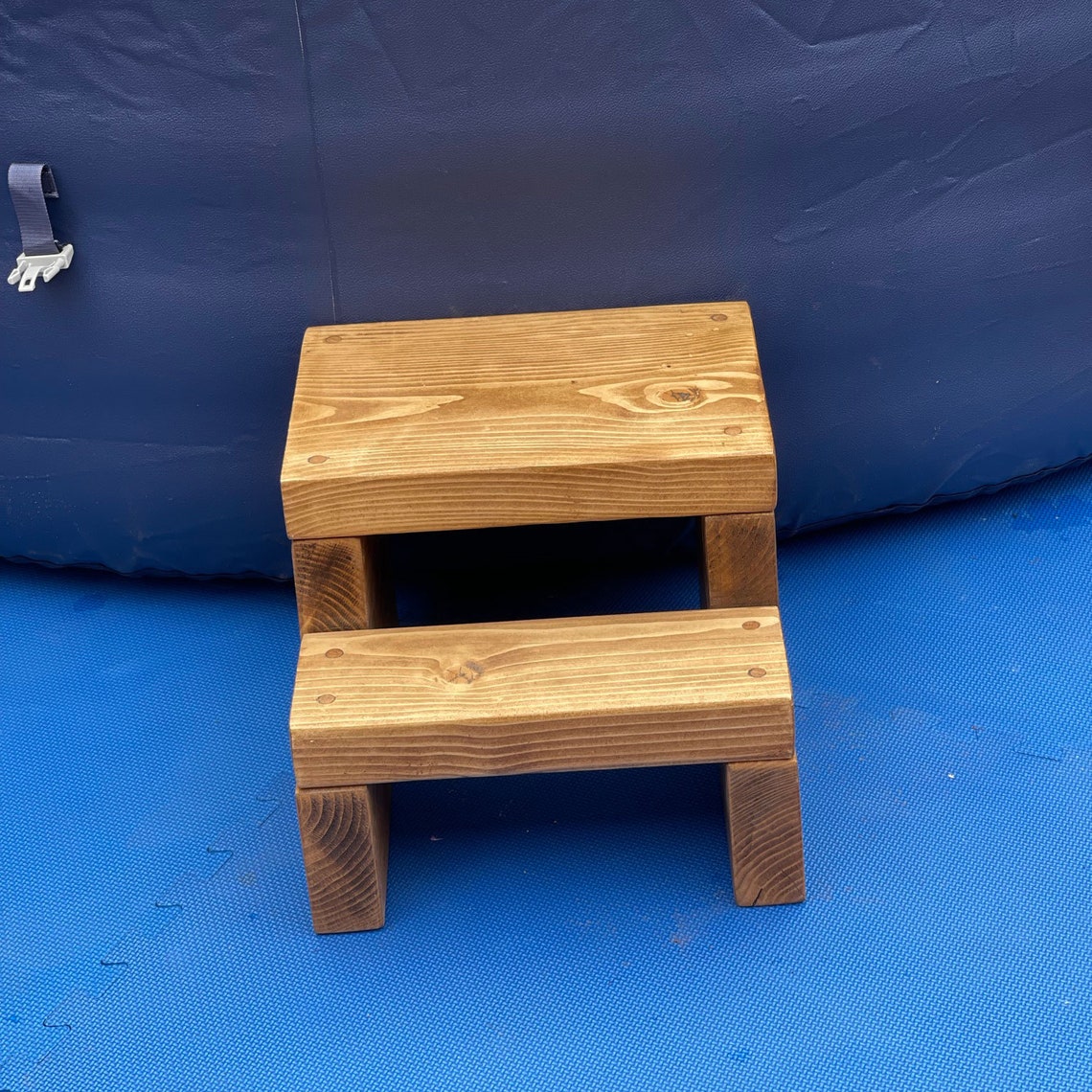Hot Tub Step Stool Handmade Wooden Rustic Solid Wood Robust | Etsy