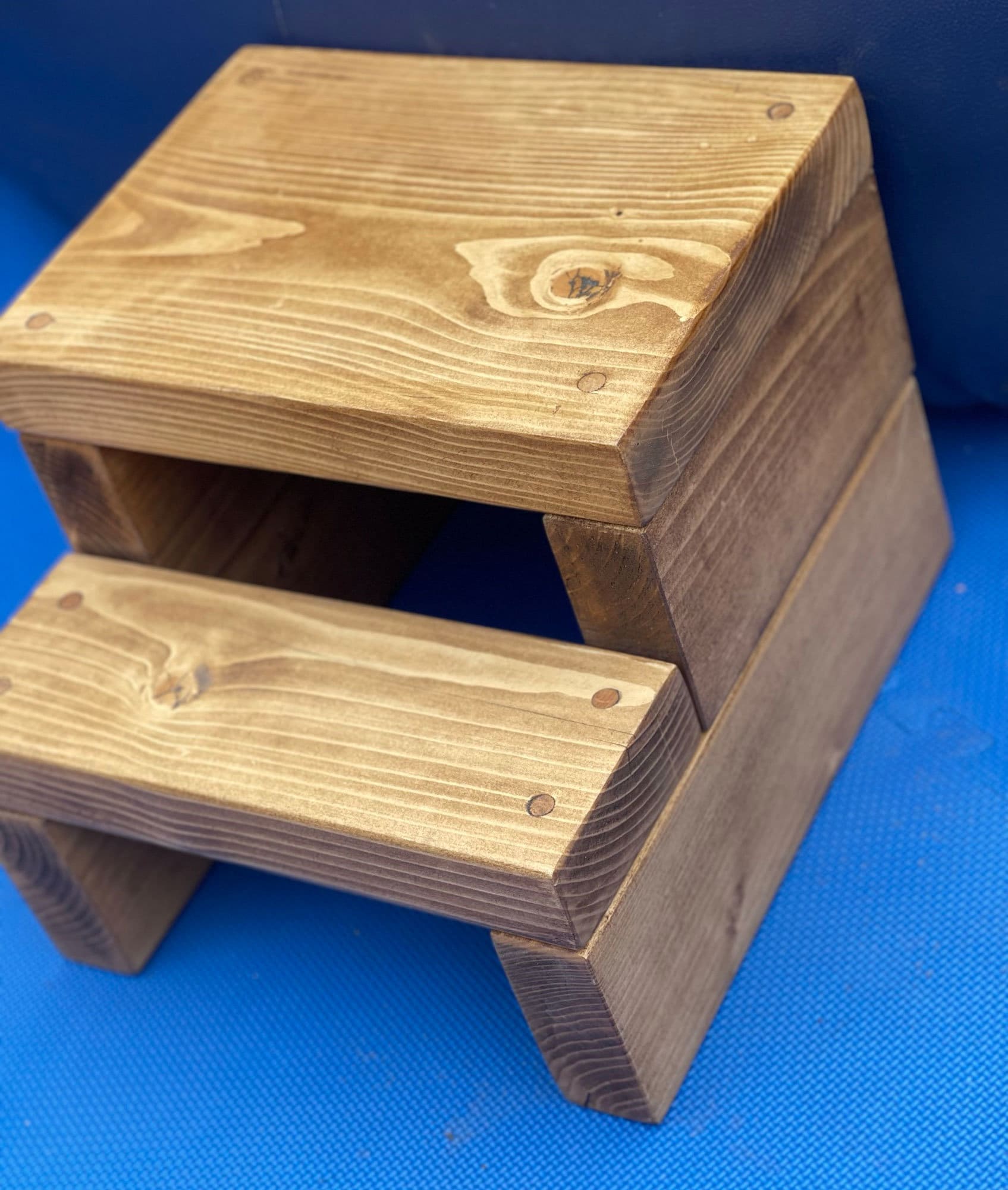 Hot Tub Step Stool Handmade Wooden Rustic Solid Wood Robust | Etsy