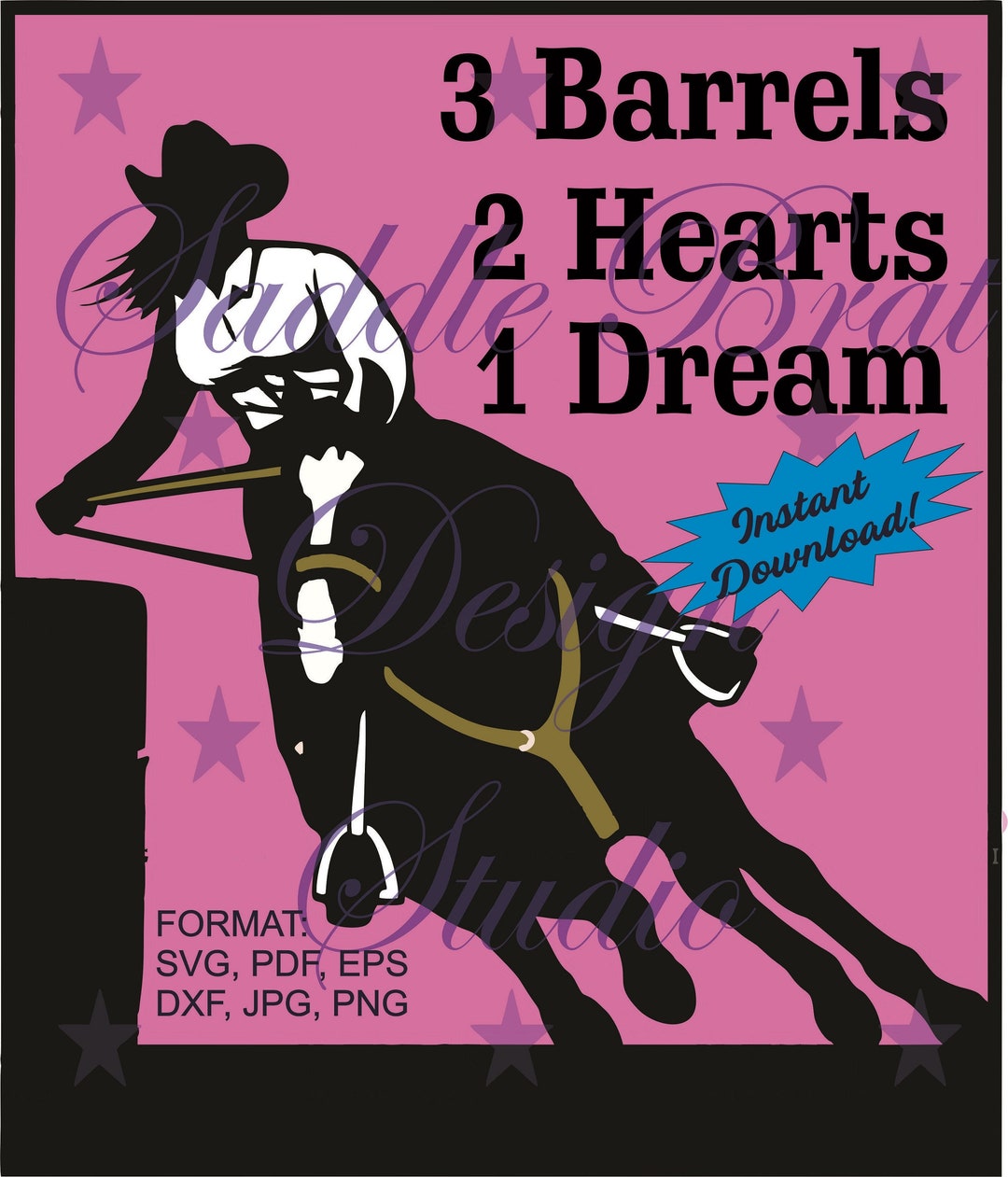 BARREL RACER 5 File Formats Cricut, Instant Download, Horse, Barrel ...