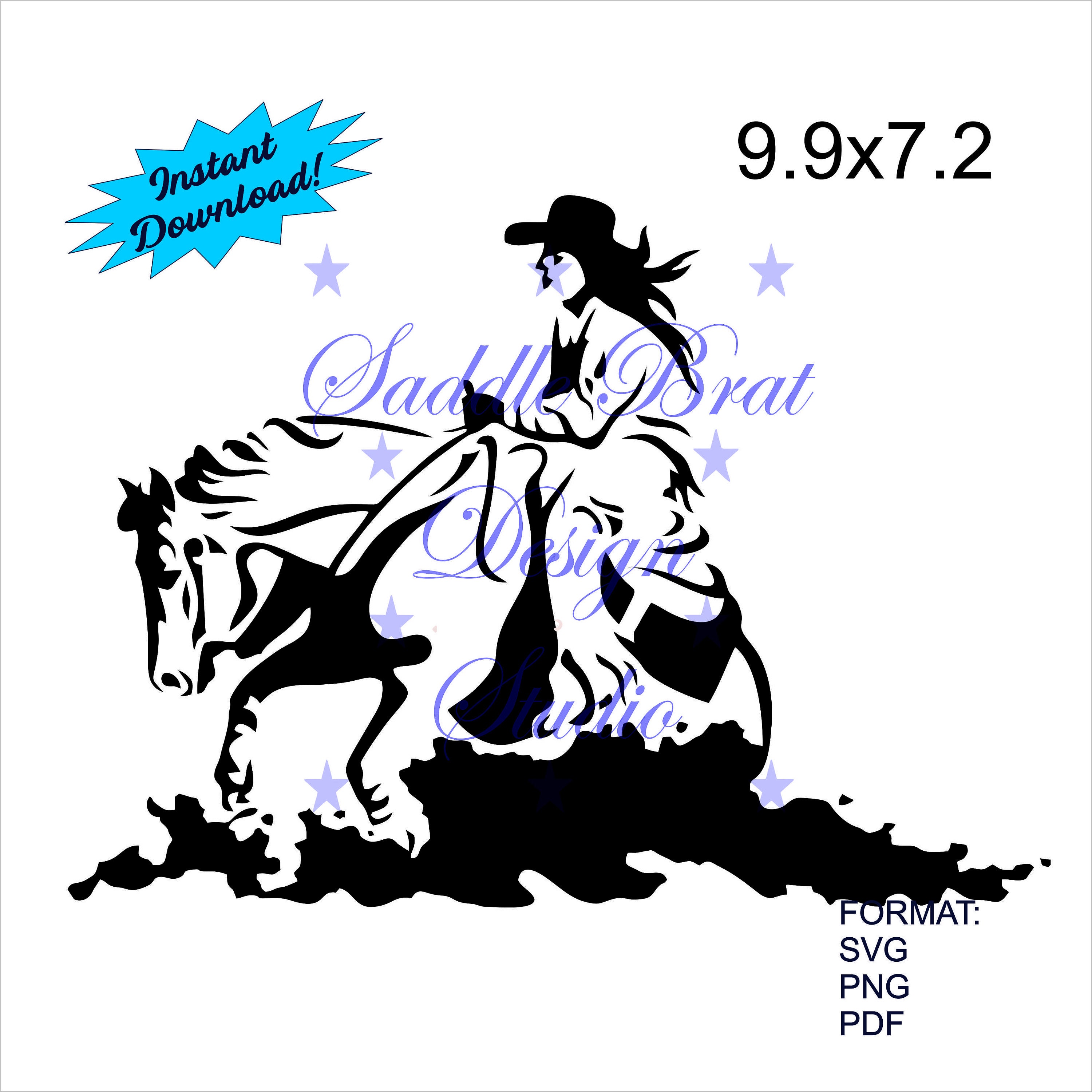 Reiner, Reining Western Horse Svg, Png, Dxf,eps, Pdf Cricut, Instant ...