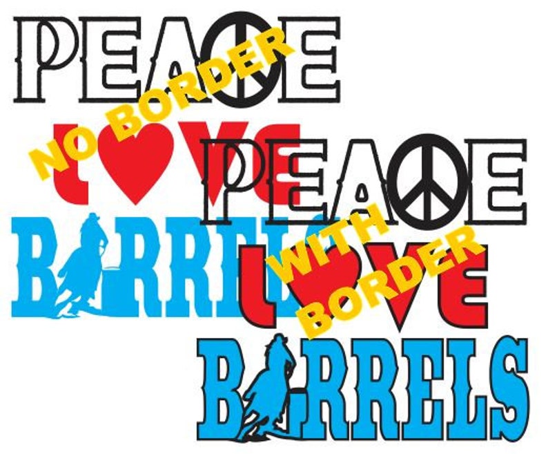 PEACE LOVE BARRELS Pack Svg Png Dxf Cricut Instant - Etsy