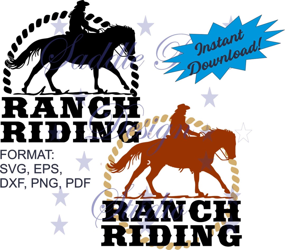 RANCH WORKING HORSE #2 Pack! Svg, Png, Dxf, Cricut, Instant Download ...