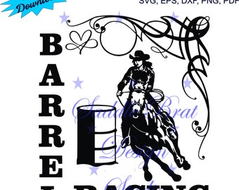 HUGE BARREL RACER Pack Svg Eps Pdf Png Dxf Cricut | Etsy