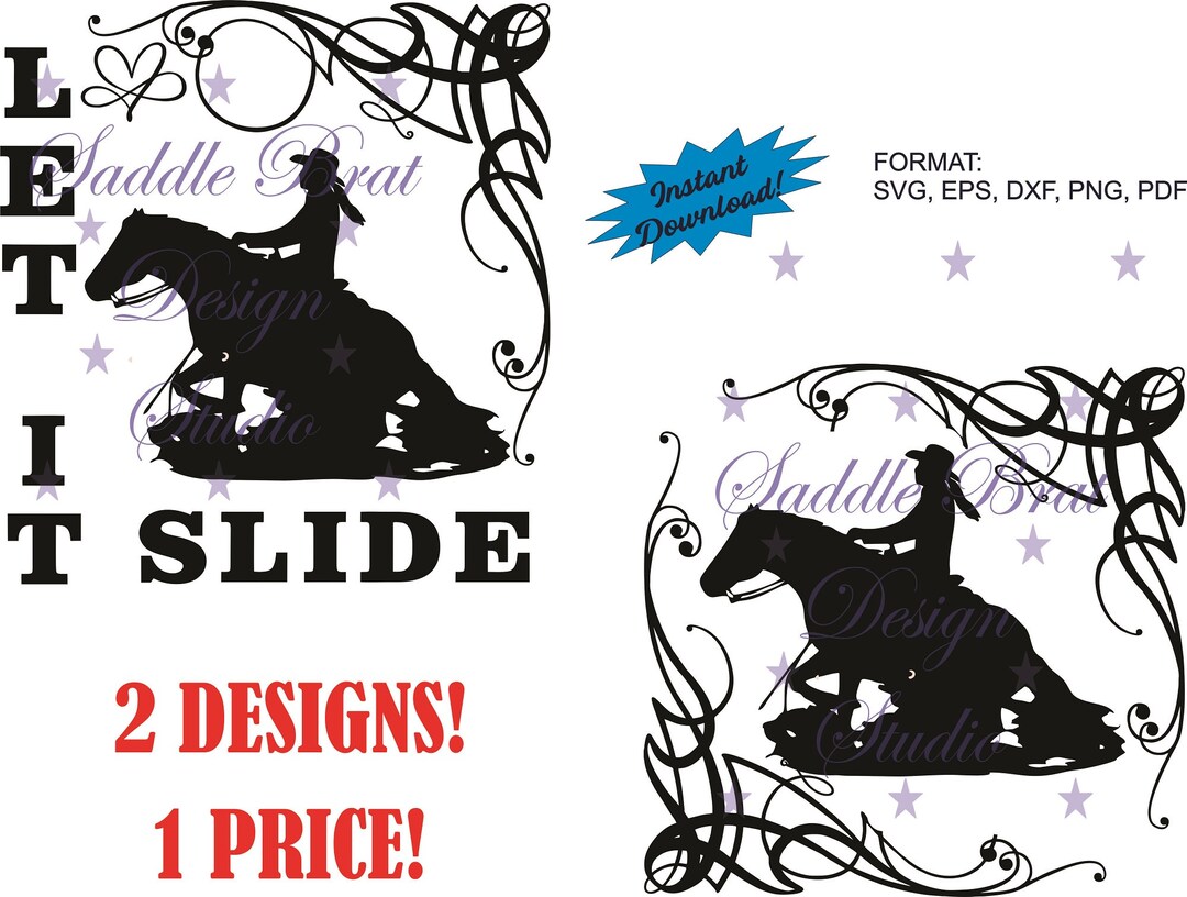 2 Designs! 1 Price! Reiner, Reining Western Horse Svg, Png, Dxf, Pdf ...