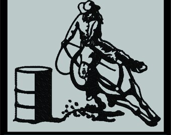 Barrel Horse Embroidery - Etsy