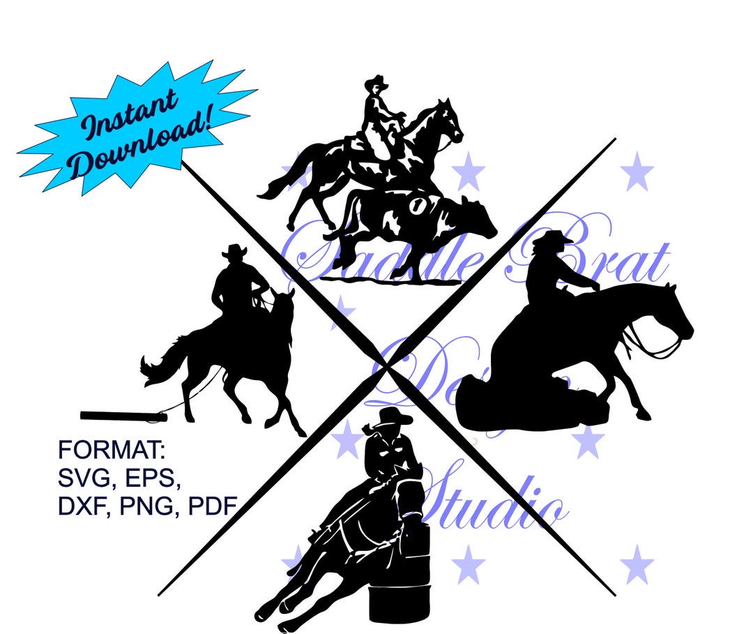 LARGE Working Horse 4 Horse Design Svg, Png, Dxf, Eps, Pdf Cricut ...