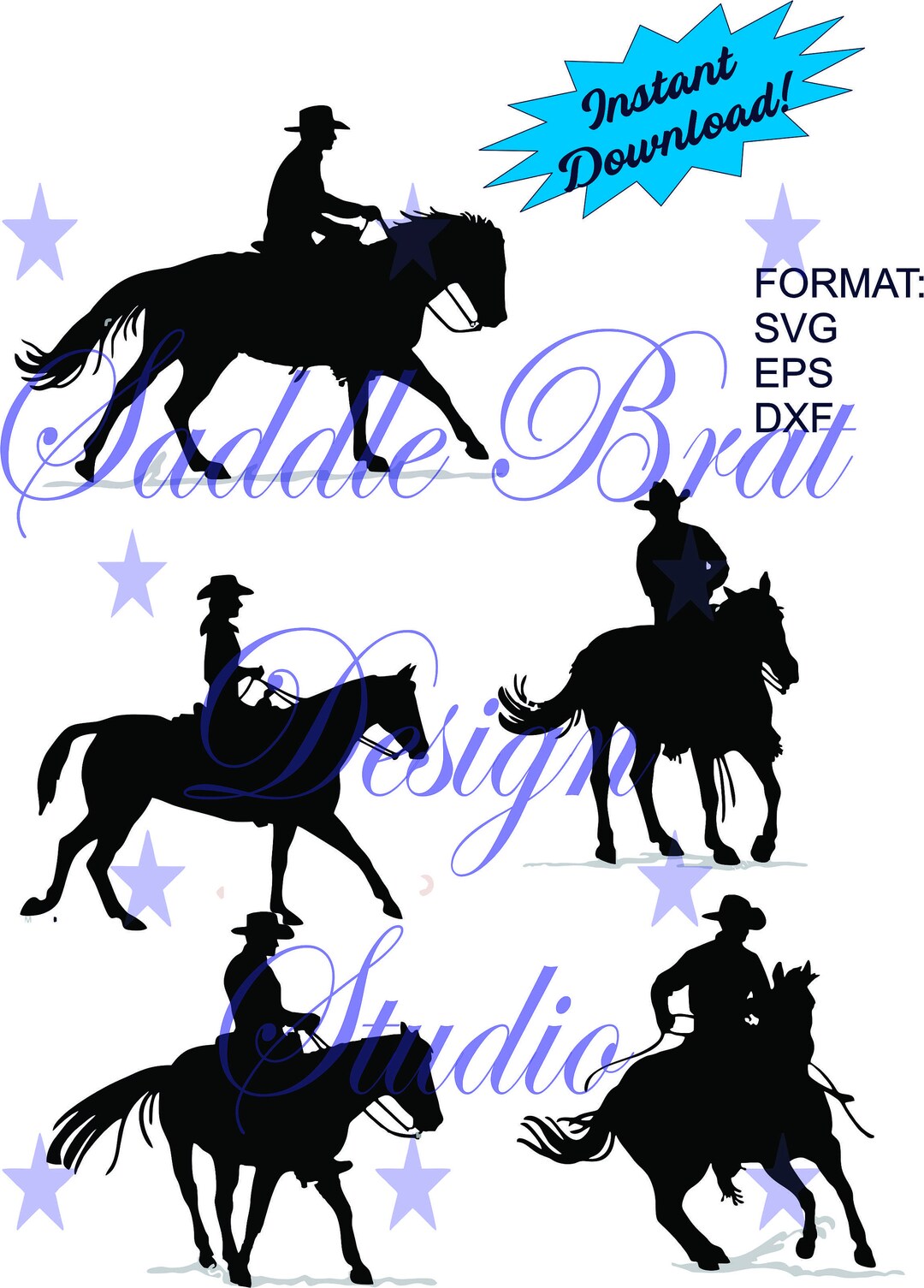 RANCH WORKING HORSE 2 Pack Svg Png Dxf Cricut Instant - Etsy