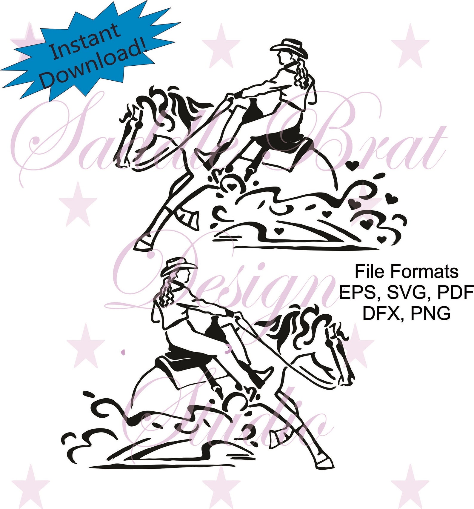 Reiner, Reining Western Horse Svg, Png, Dxf,eps, Pdf Cricut, Instant ...
