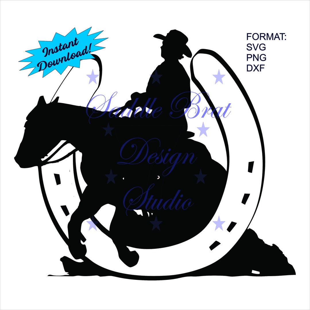 Reiner, Reining Western Horse Svg, Png, Dxf, Pdf, Eps Cricut, Instant ...