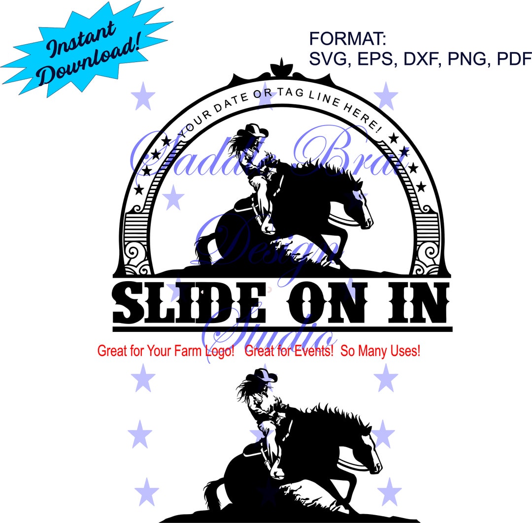 Reiner, Reining Western Horse Svg, Png, Dxf,eps, Pdf Cricut, Instant ...