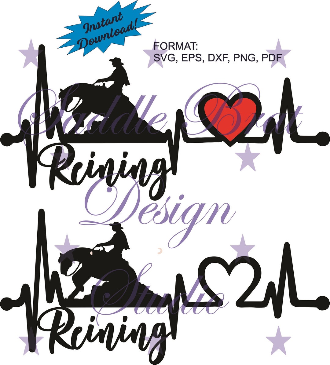 HEARTBEAT Reiner, Reining Western Horse Svg, Png, Dxf, Pdf Cricut ...