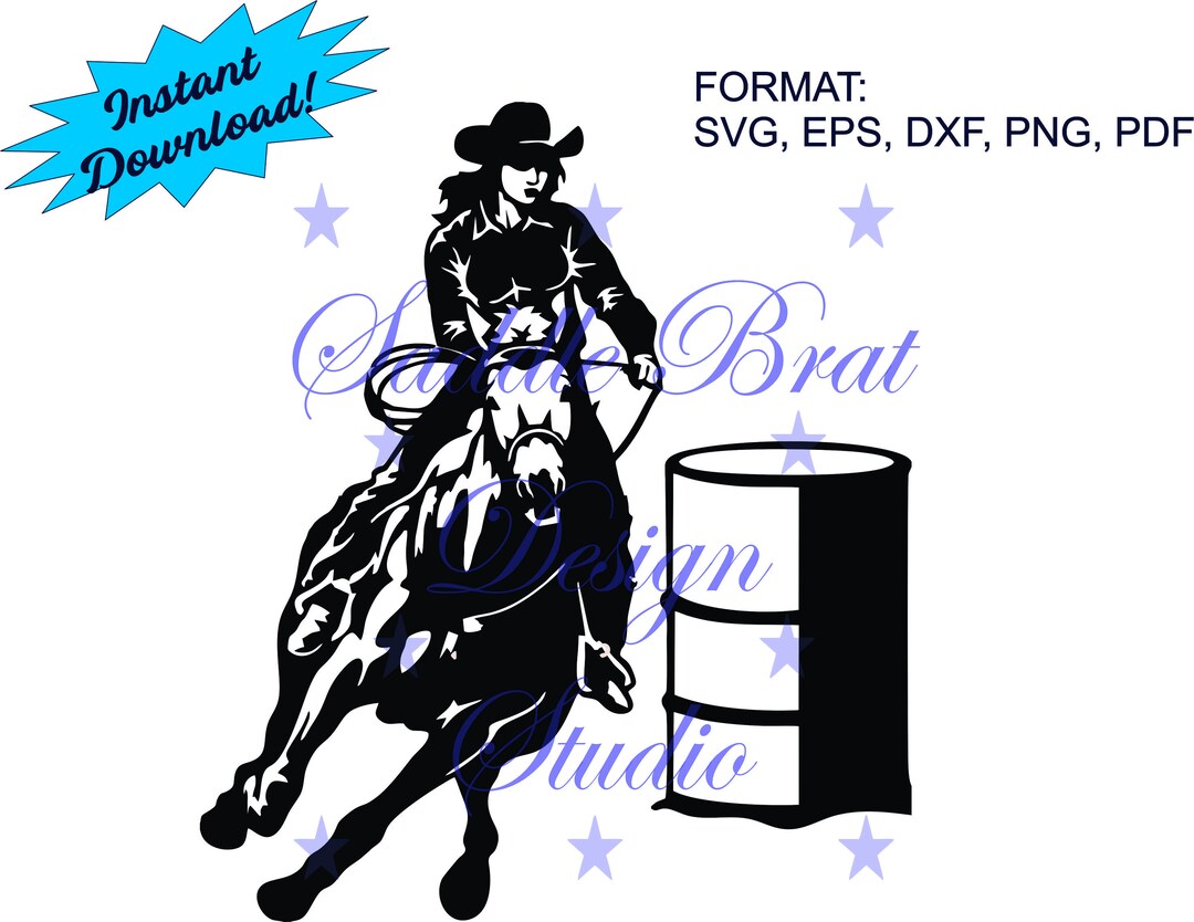 Super Cute BARREL RACER Pack! Svg, Eps, Pdf, Png, Dxf Cricut, Instant ...