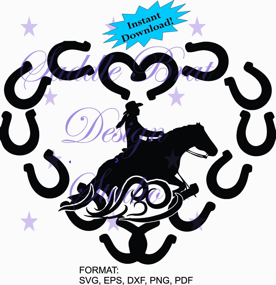 HORSE SHOE HEART Reiner Reining Valentine, Svg, Png, Dxf, Eps, Cricut ...
