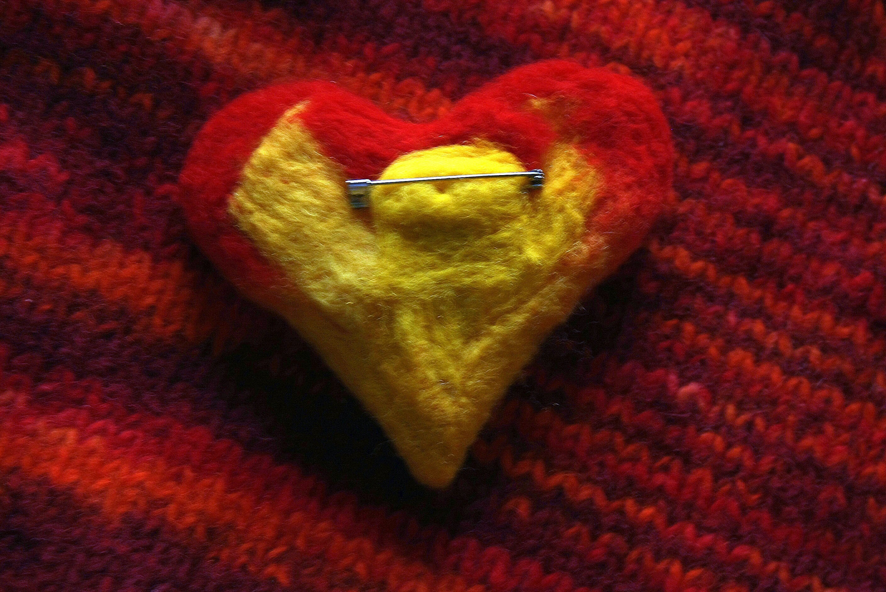 Red Heart Pin Unique Handmade Jewelry Valentines Day Gift for Her Red ...