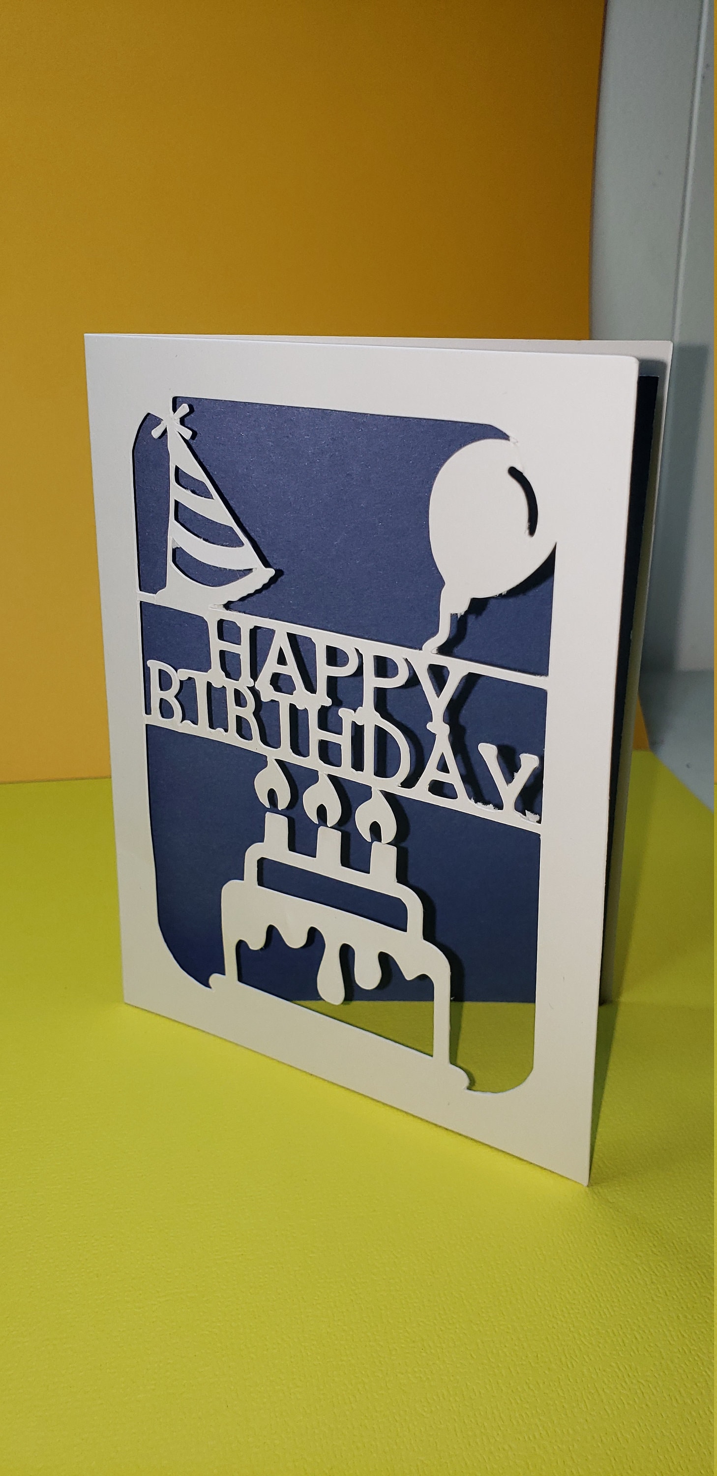 Birthday Die-cut Birthday Card W/color Options Greeting Card Happy ...