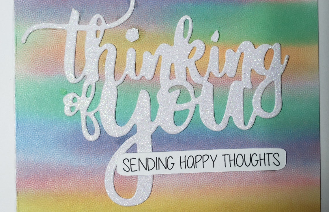 Thinking of You Greeting Card. , Sending Happy Thoughts! Homemade ...