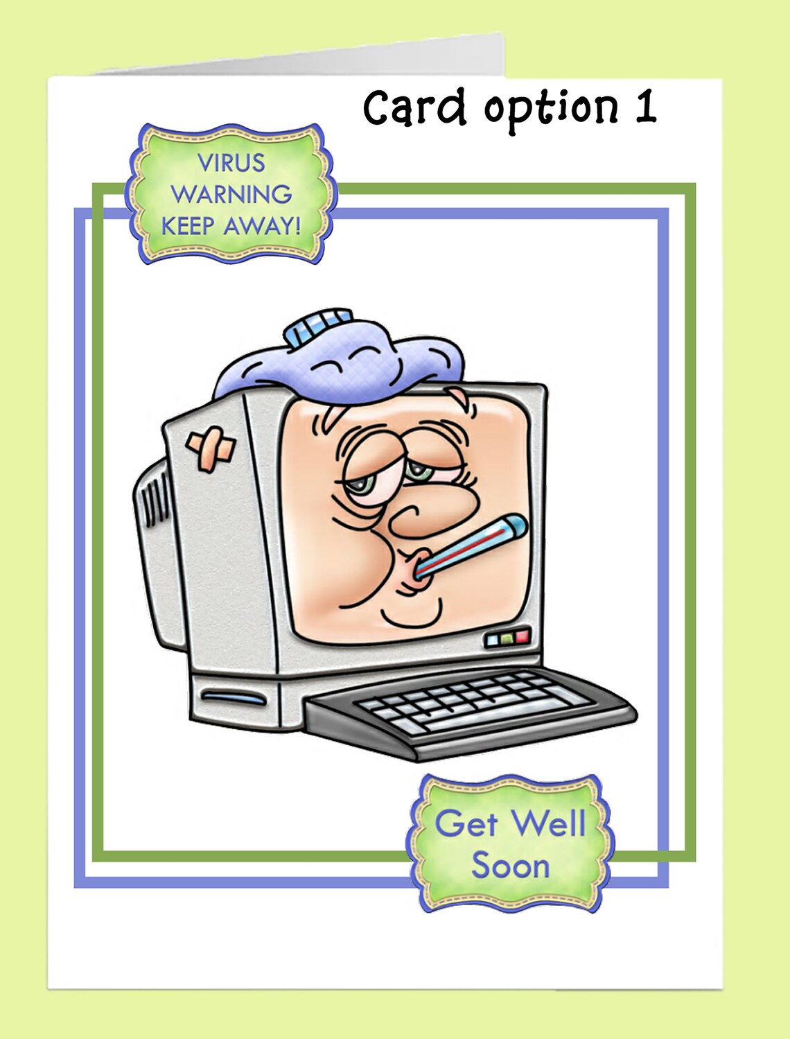 Get Well Computer Virus, Infected, Feel Better, Funny Greeting Cards 2 ...