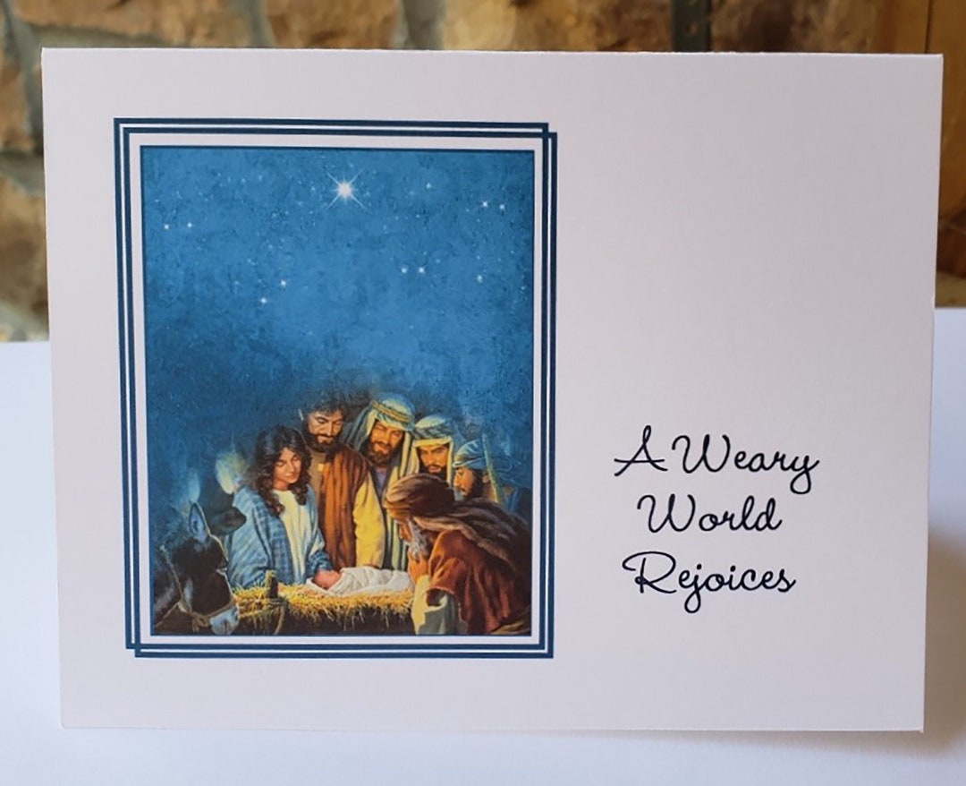 6 Christian Religious. nativity Christmas Card Set. Inside: May the ...