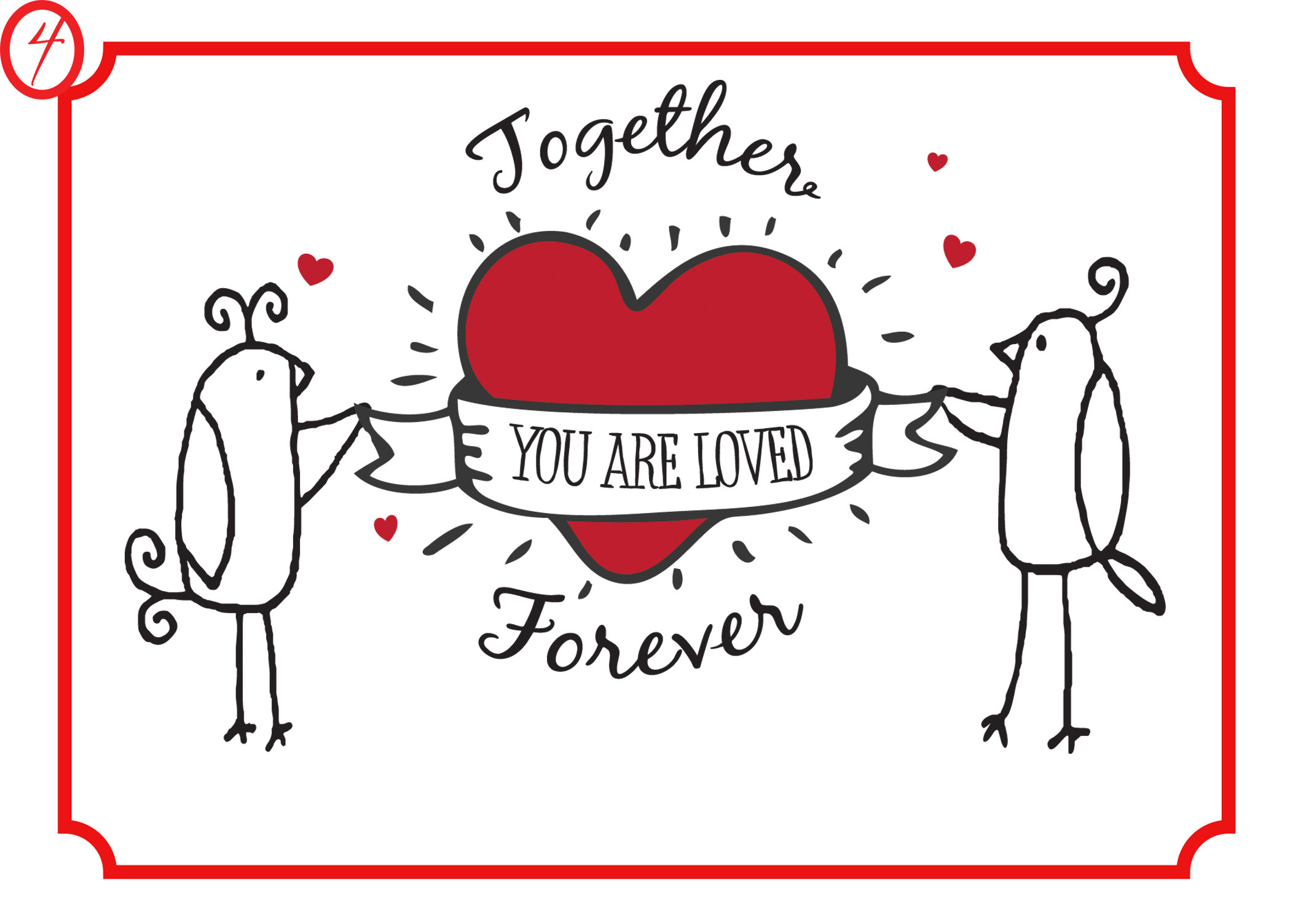 10 Designs Cute Birds Valentines Day Greeting Cards Love - Etsy