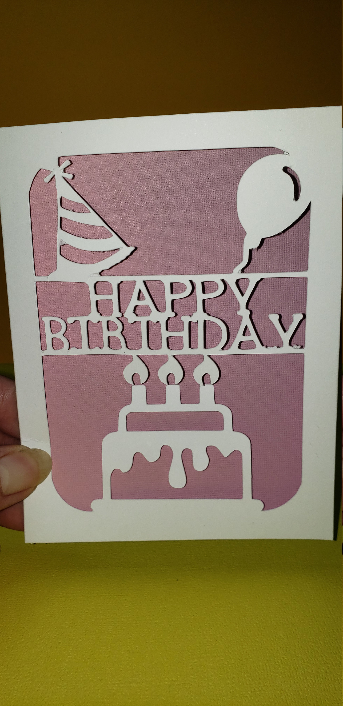 Birthday Die-cut Birthday Card W/color Options Greeting Card Happy ...