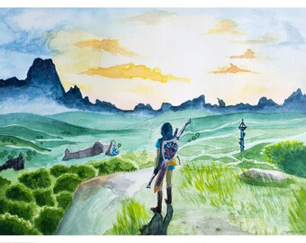 Breath of the Wild Hyrule Map Poster - Etsy