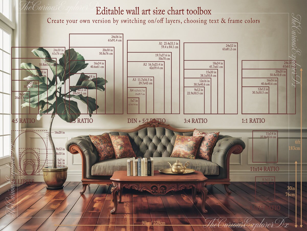 Ultimate Poster Size Chart: Square, Vertical & Ellipse Ratios Oval Size ...