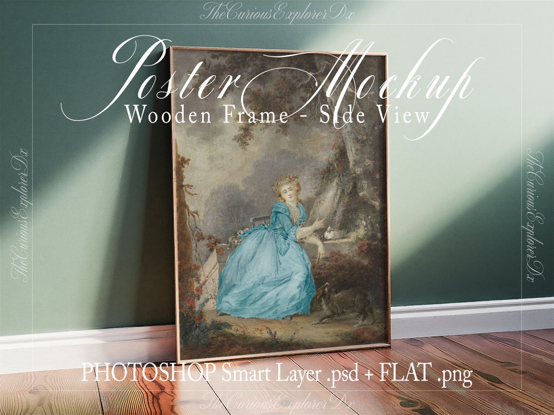 5x7 Ratio Single Frame Poster Mockup | DIN A1 Poster Frame Mockup PSD ...