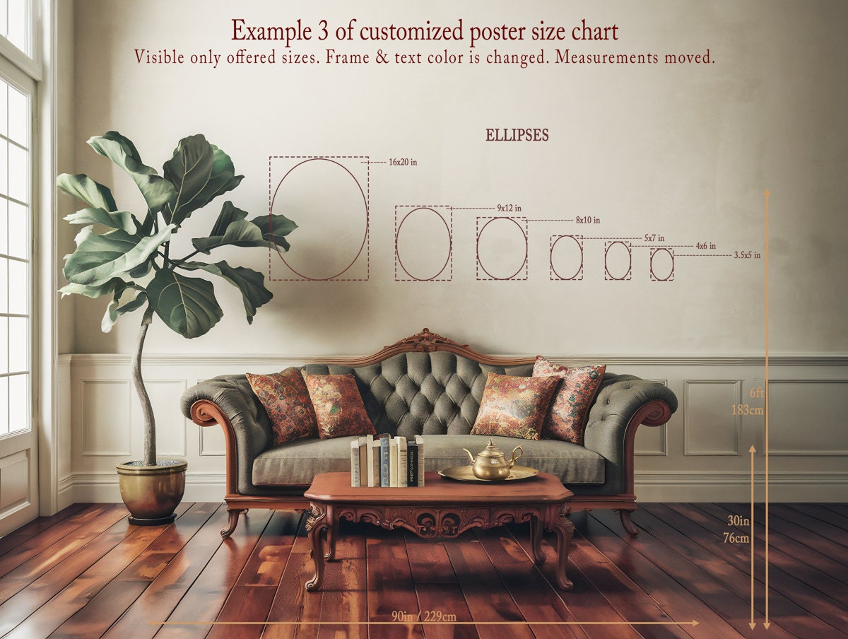 Ultimate Poster Size Chart: Square, Vertical & Ellipse Ratios Digital ...