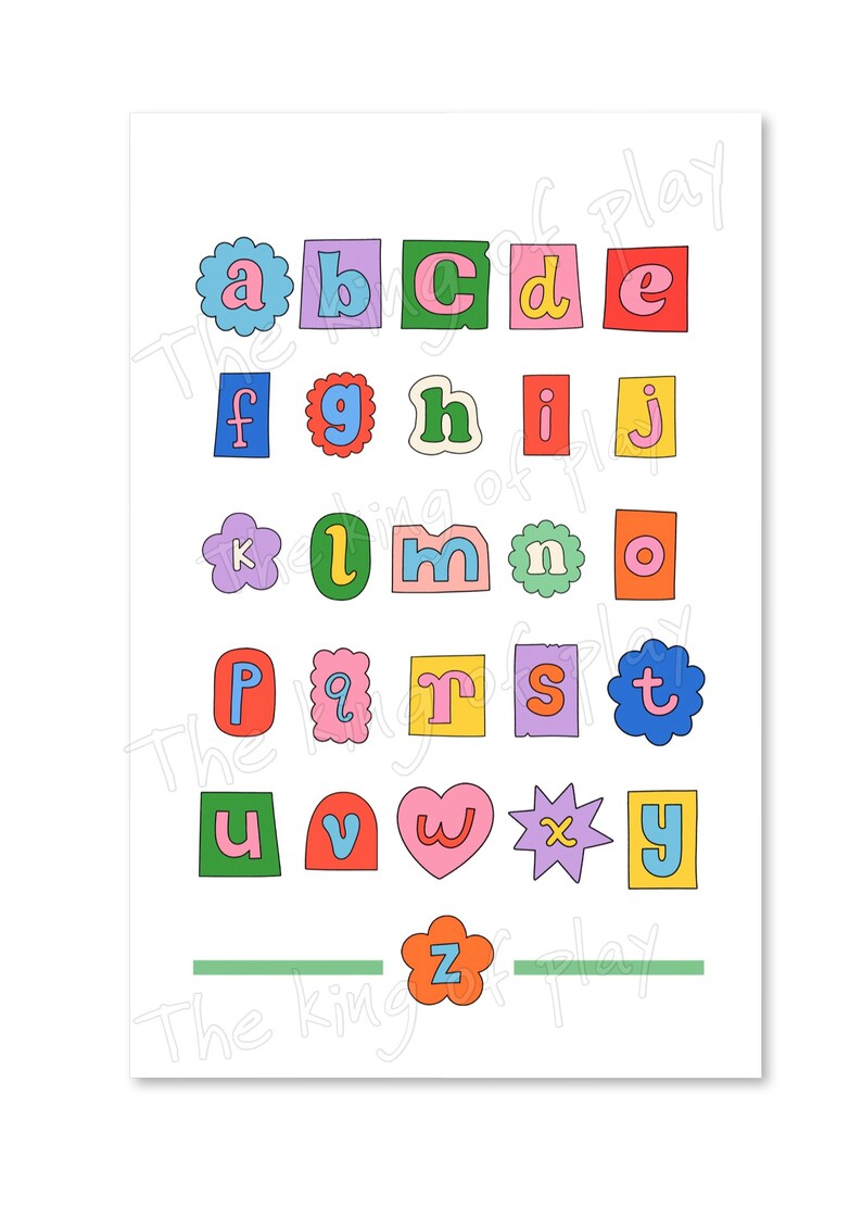Digital- Kids- Playroom- Alphabet- Print - Etsy