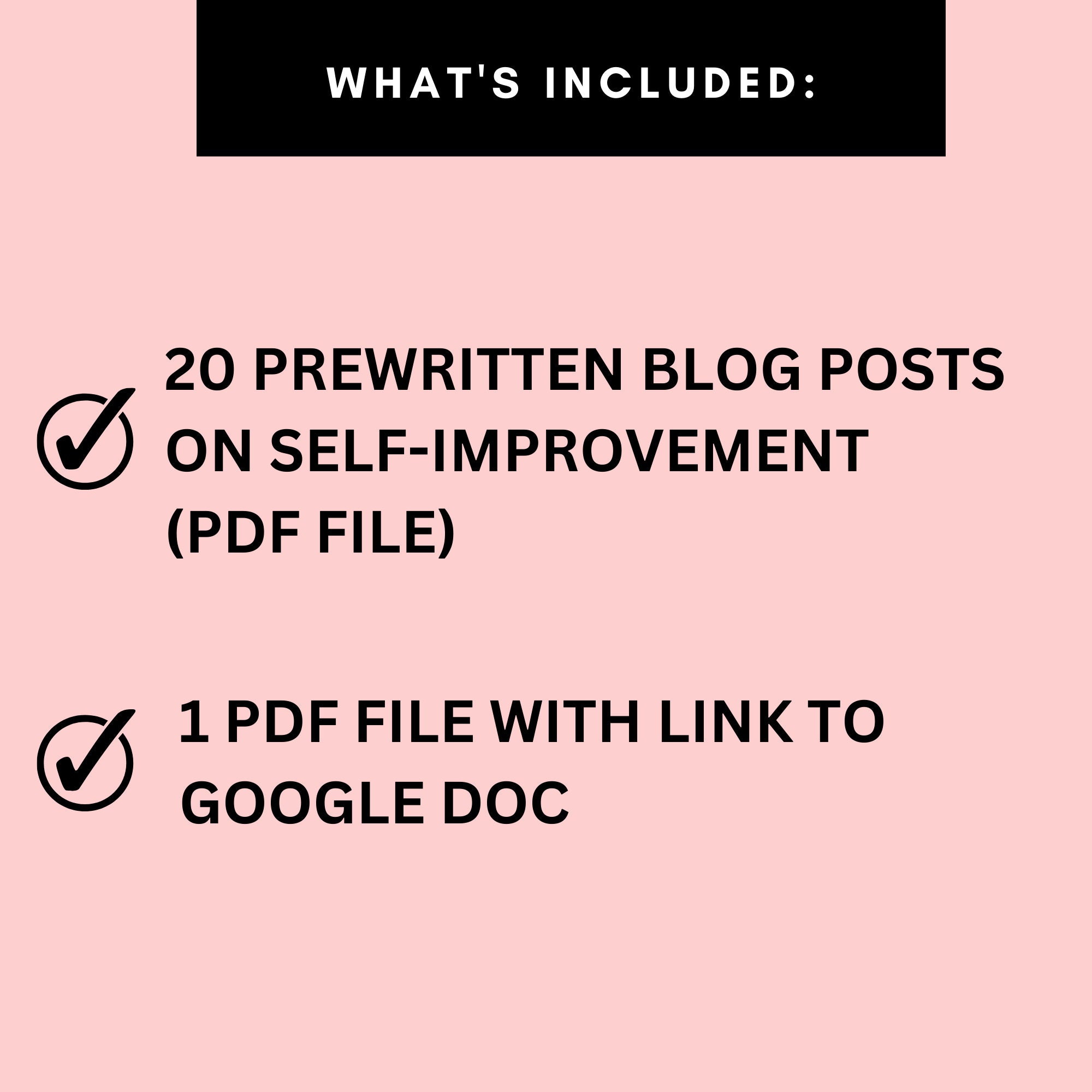 20 Prewritten Blog Posts on Self-improvement | Digital Download | Done ...