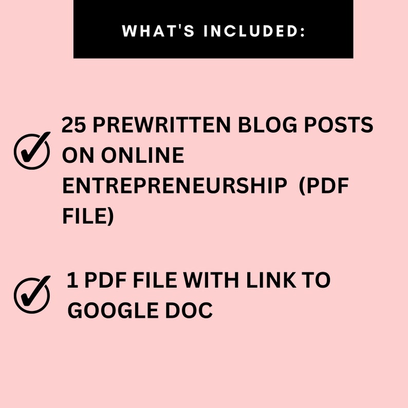 25 Prewritten Blog Posts on Starting an Online Business Digital ...