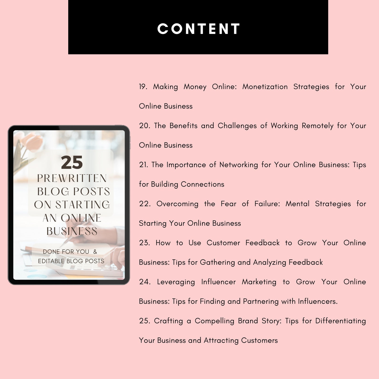 25 Prewritten Blog Posts on Starting an Online Business | Digital ...