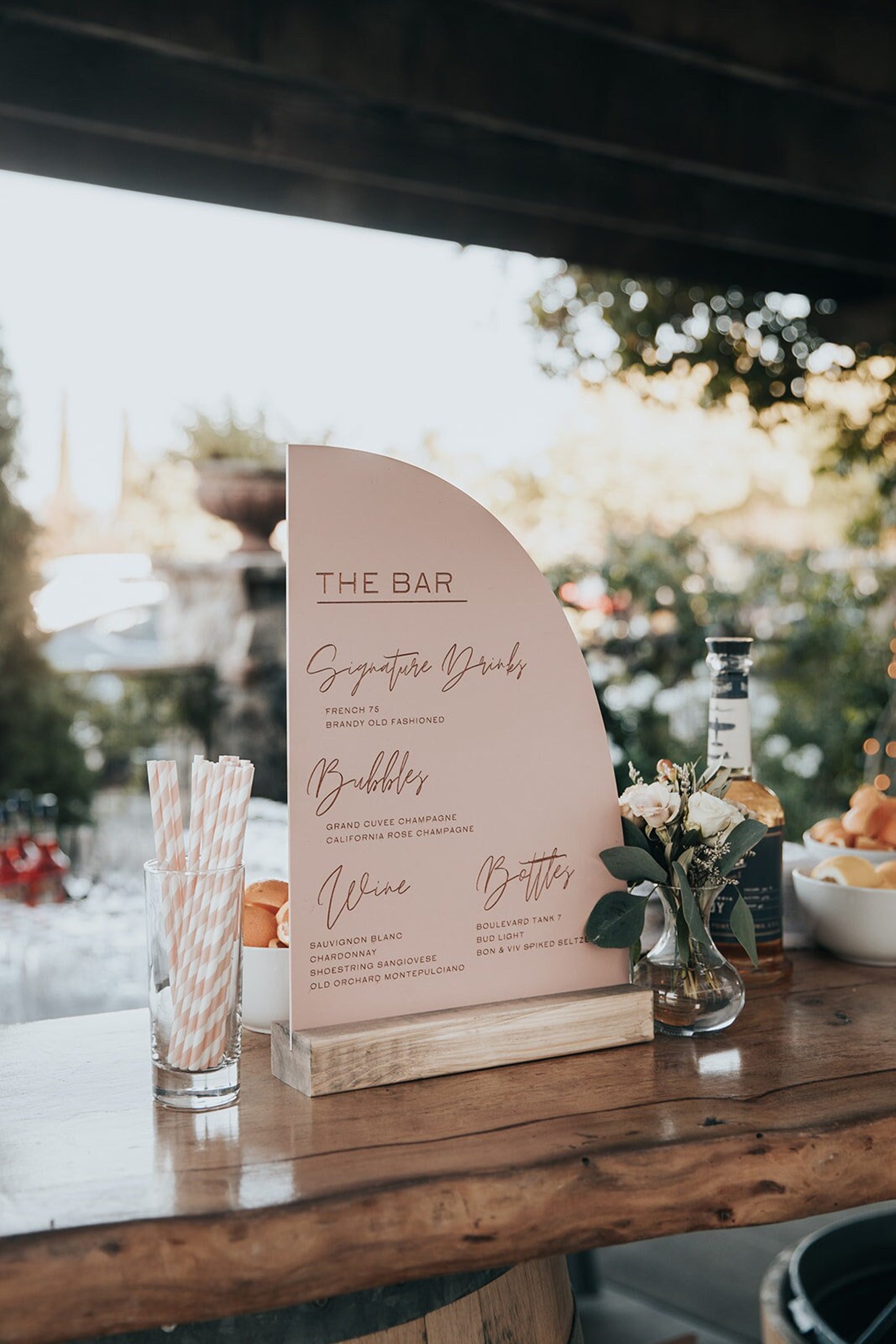 Modern Arch Signature Cocktail Drink Wedding Bar Menu - Etsy UK