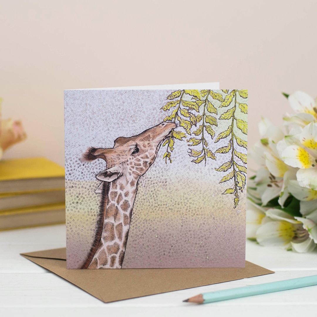 Giraffe Greeting Card - Etsy