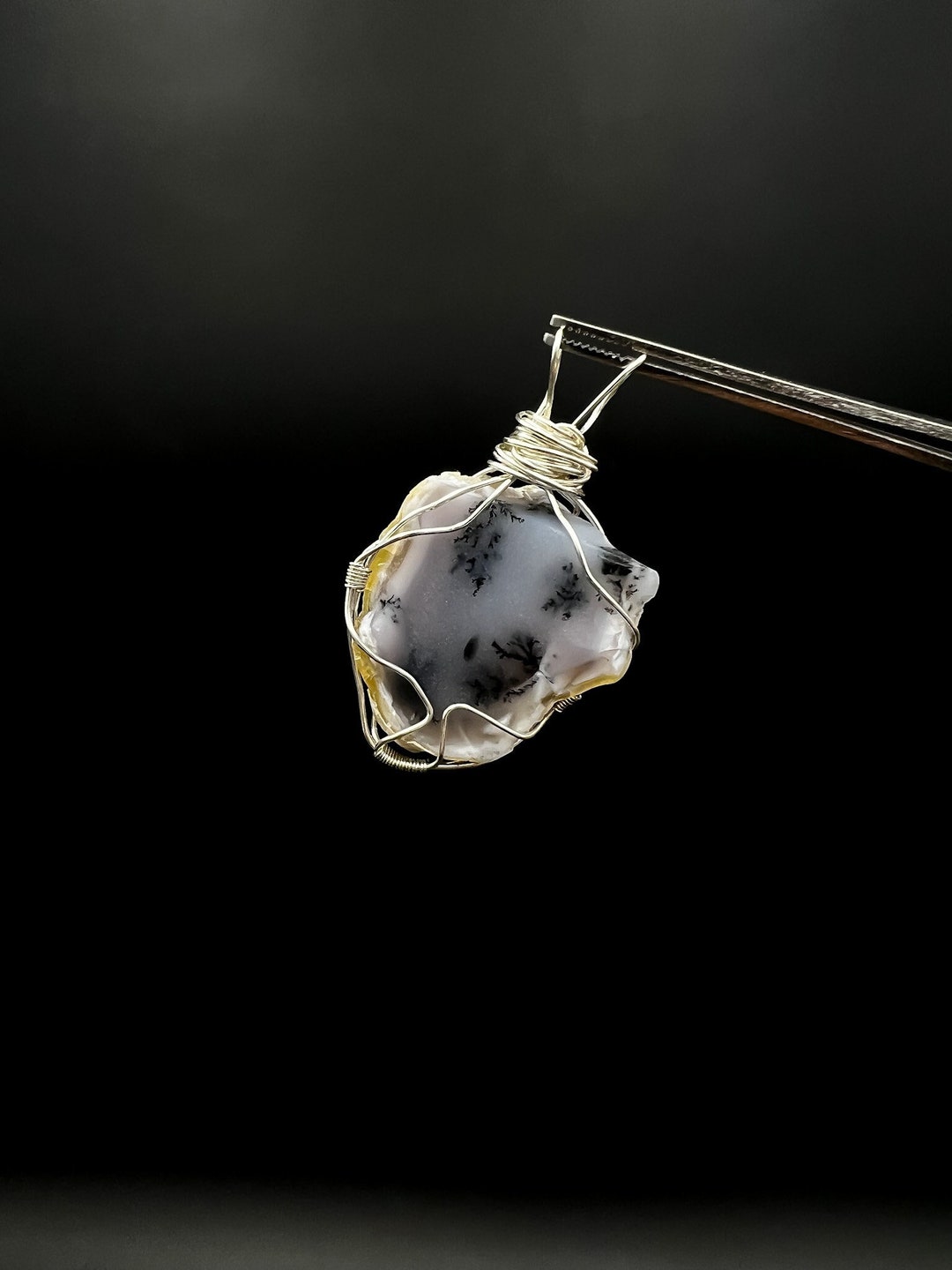 Merlinite Crystal Pendant. Crystal Heart for Empaths Crystal Jewelry ...