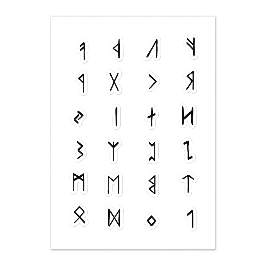 Sticker Sheet. Vinyl Stickers. Runes. Rune Binding. Wicca. Witchcraft ...