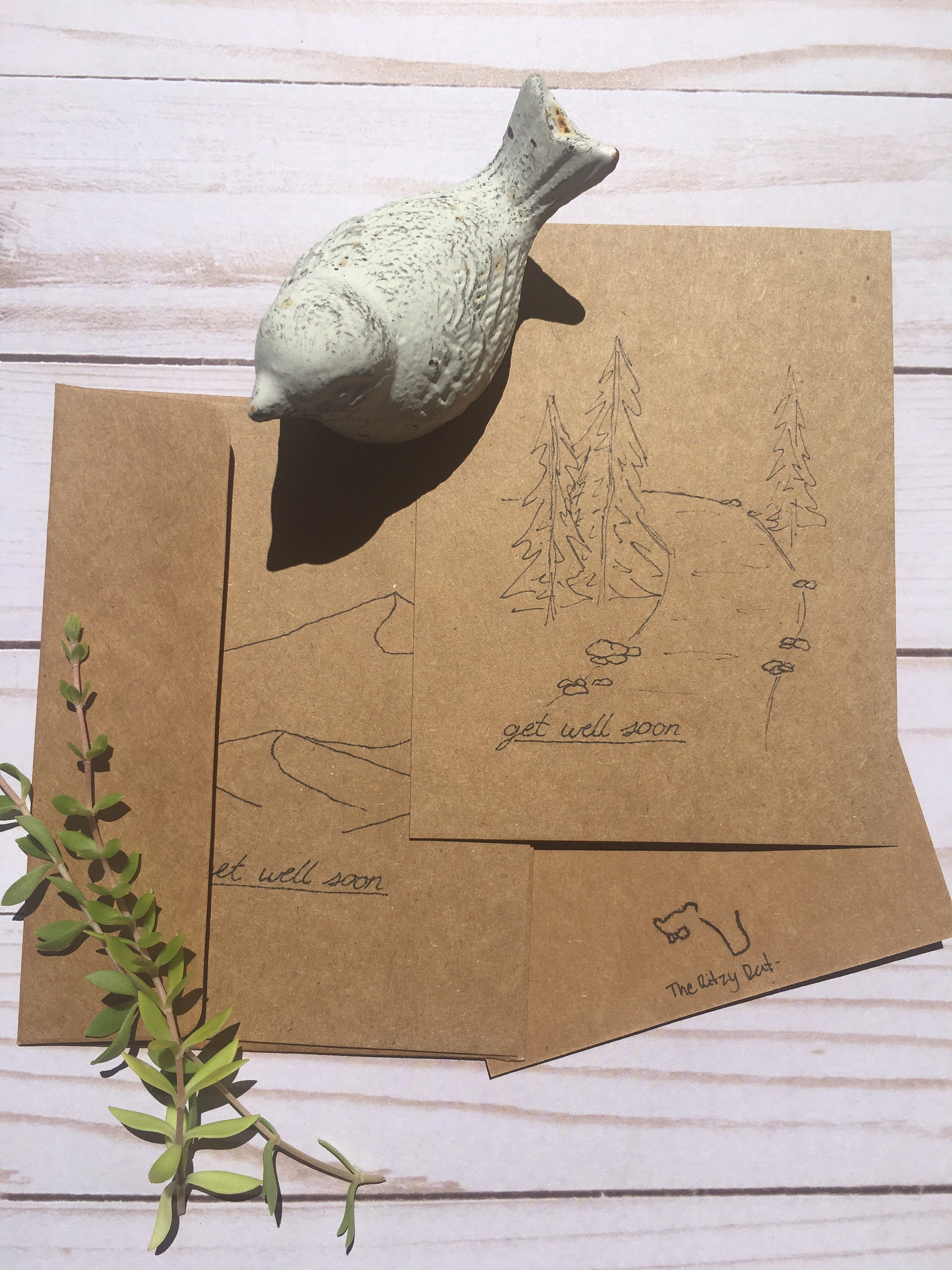 Simple Scenery 2 Get Well Cards - Etsy UK