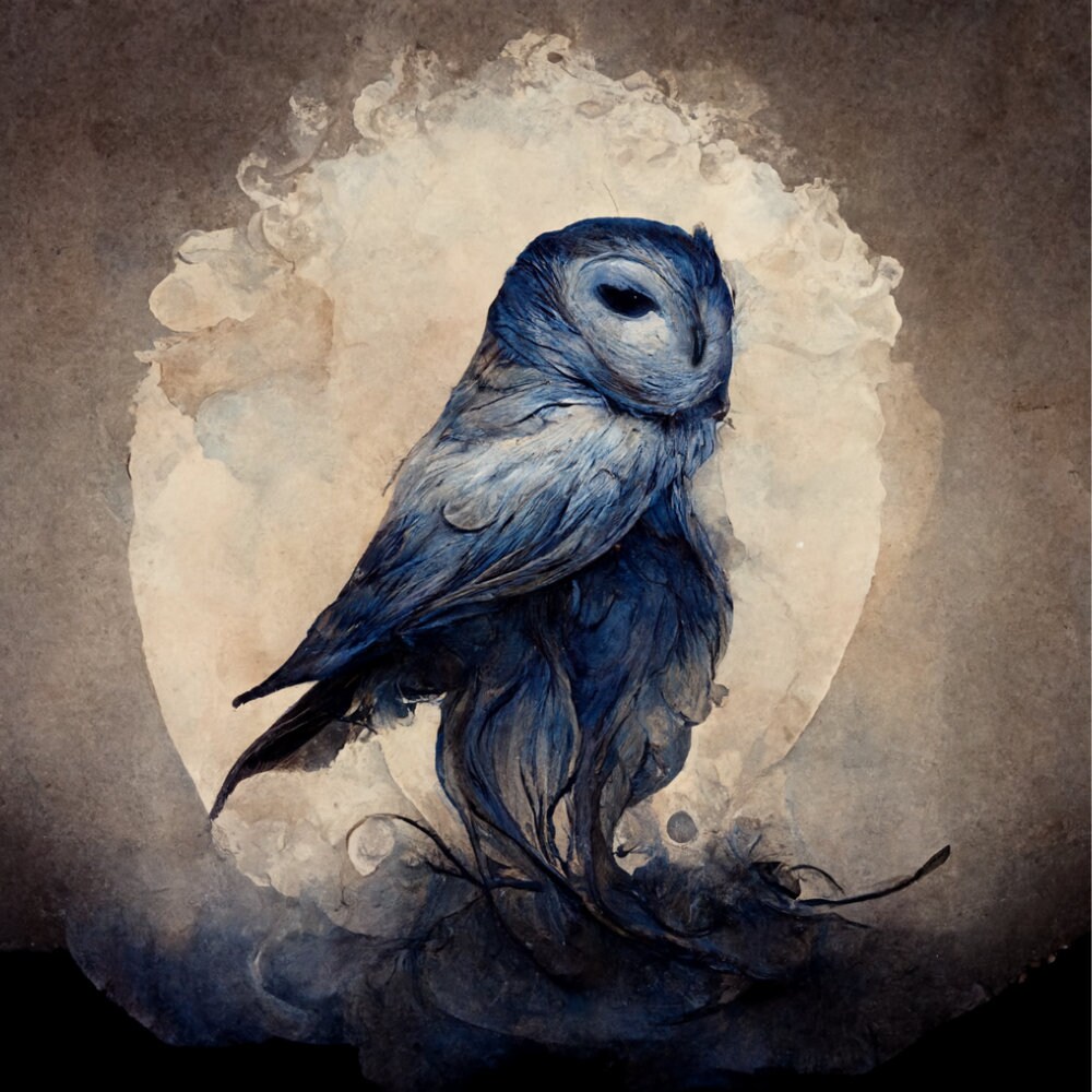 Inky Owl Series Digital Download Printable, Halloween Wall Decor ...