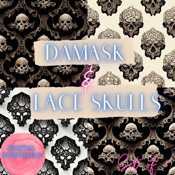 Damask Skull - Etsy